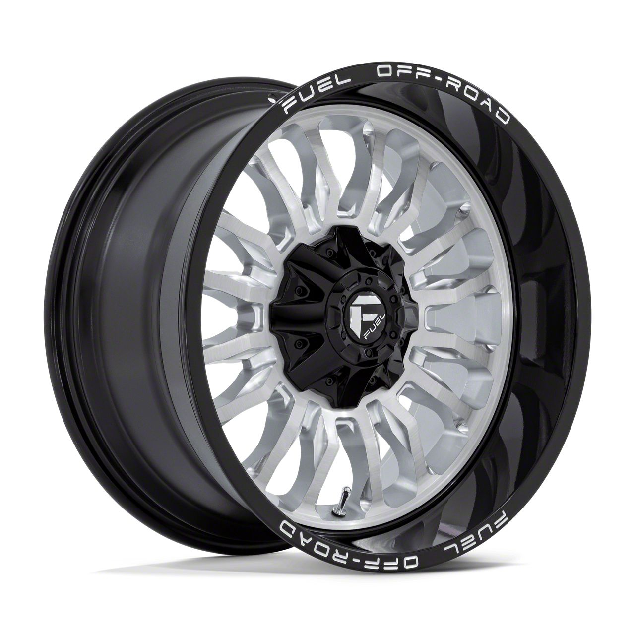 Fuel Wheels Throtl Arc Silver Brushed Face with Milled Black Lip Wheel ...