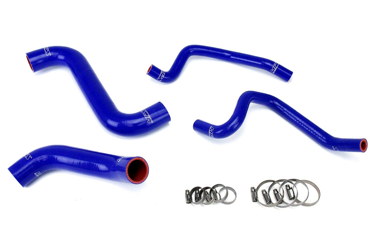 HPS Throtl Silicone Radiator and Heater Coolant Hose Kit; Blue 57-1809 ...
