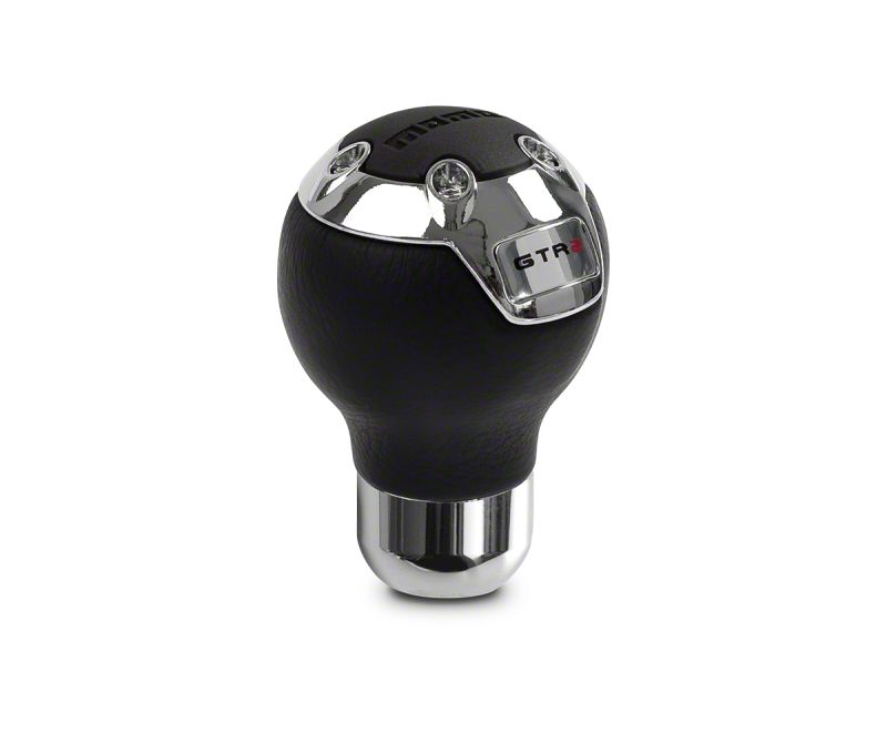 MOMO USA Throtl GTR2 Shift Knob - Black Leather; Chrome Insert - GTRBK1 ...