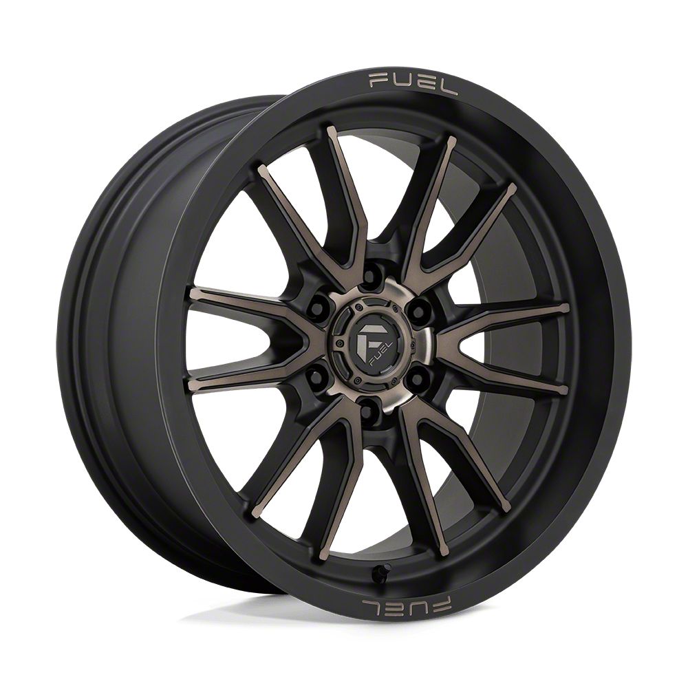 Fuel Wheels Throtl Clash Matte Black Double Dark Tint 4-Wheel Kit; 20x9 ...
