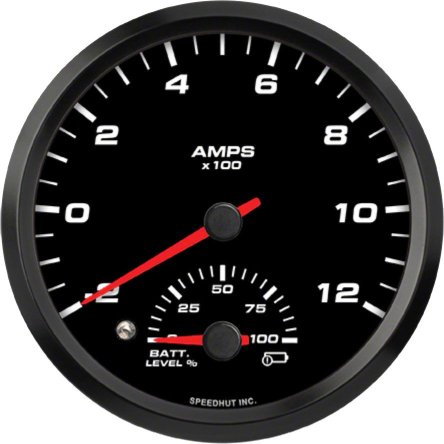 Speedhut Throtl EV Series AEM 4-1/2-Inch Dual Gauge with Warning; -200 ...