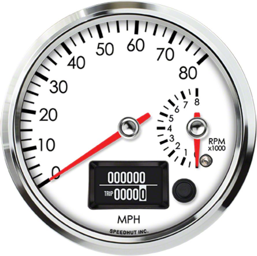 Speedhut Throtl Legacy Series 4-1/2-Inch Dual Gauge; 80 MPH GPS ...