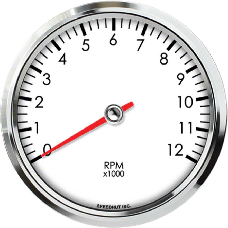 Speedhut Throtl Legacy Series 4-1/2-Inch Dash Mount Tachometer; 12,000 ...