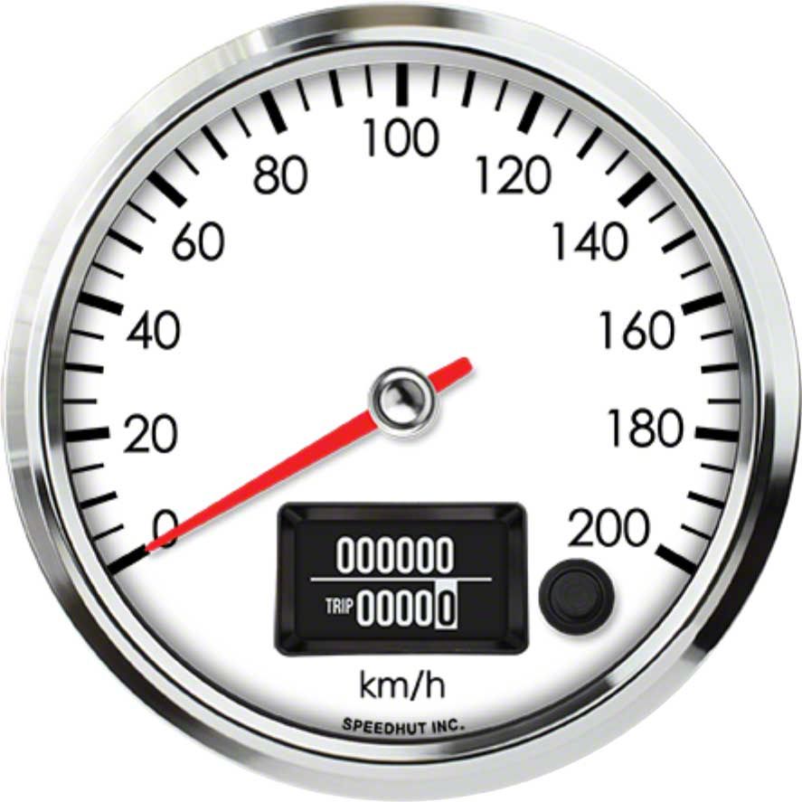 Speedhut Throtl Legacy Series 4-1/2-Inch GPS Speedometer; 200 KM/H R45 ...