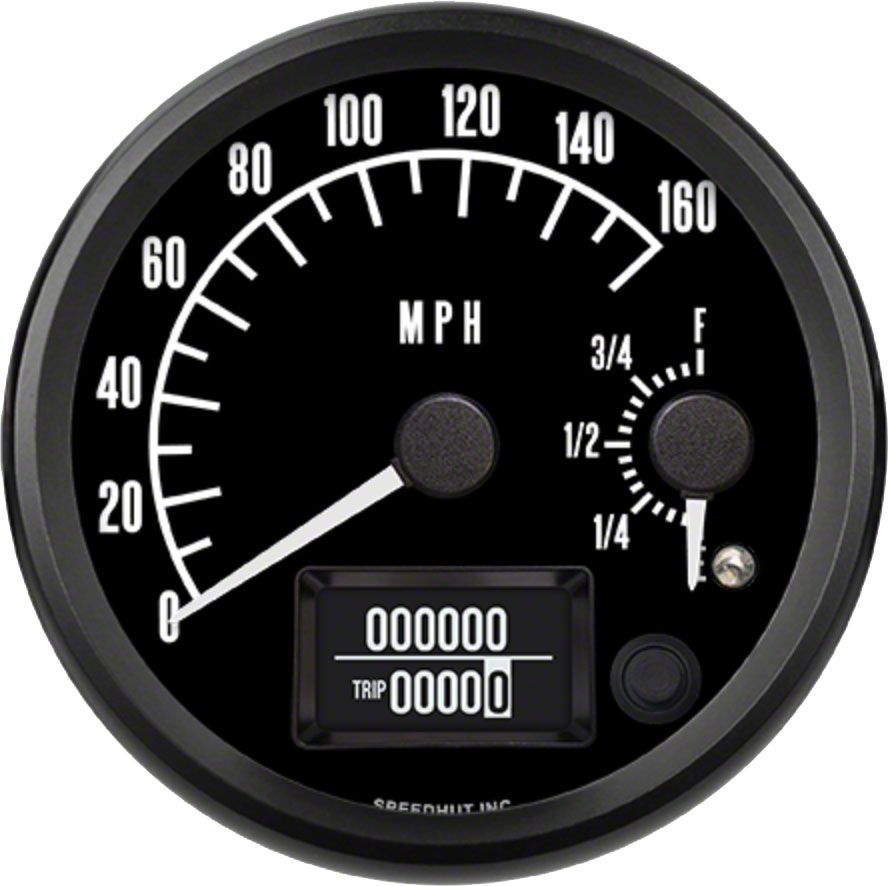 Speedhut Throtl Pontiac Series 4-Inch Dual Gauge; 160 MPH GPS ...
