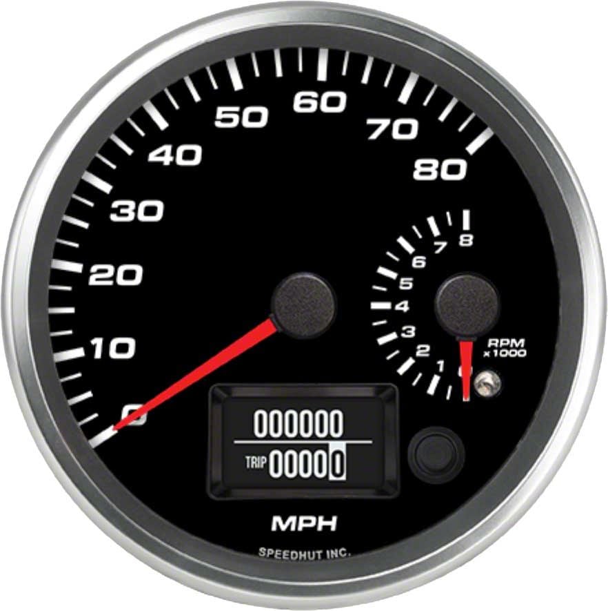 Speedhut Throtl Revolution Series 4-1/2-Inch Dual Gauge; 80 MPH GPS ...