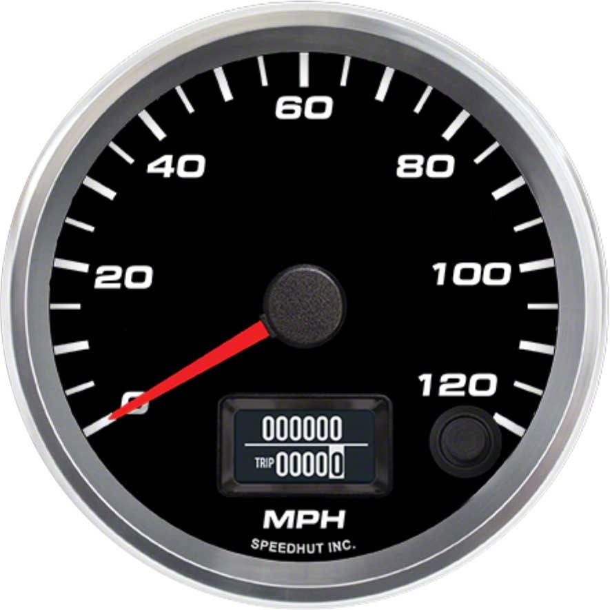 Speedhut Throtl Revolution Series 3-3/8-Inch GPS Speedometer; 120 MPH ...