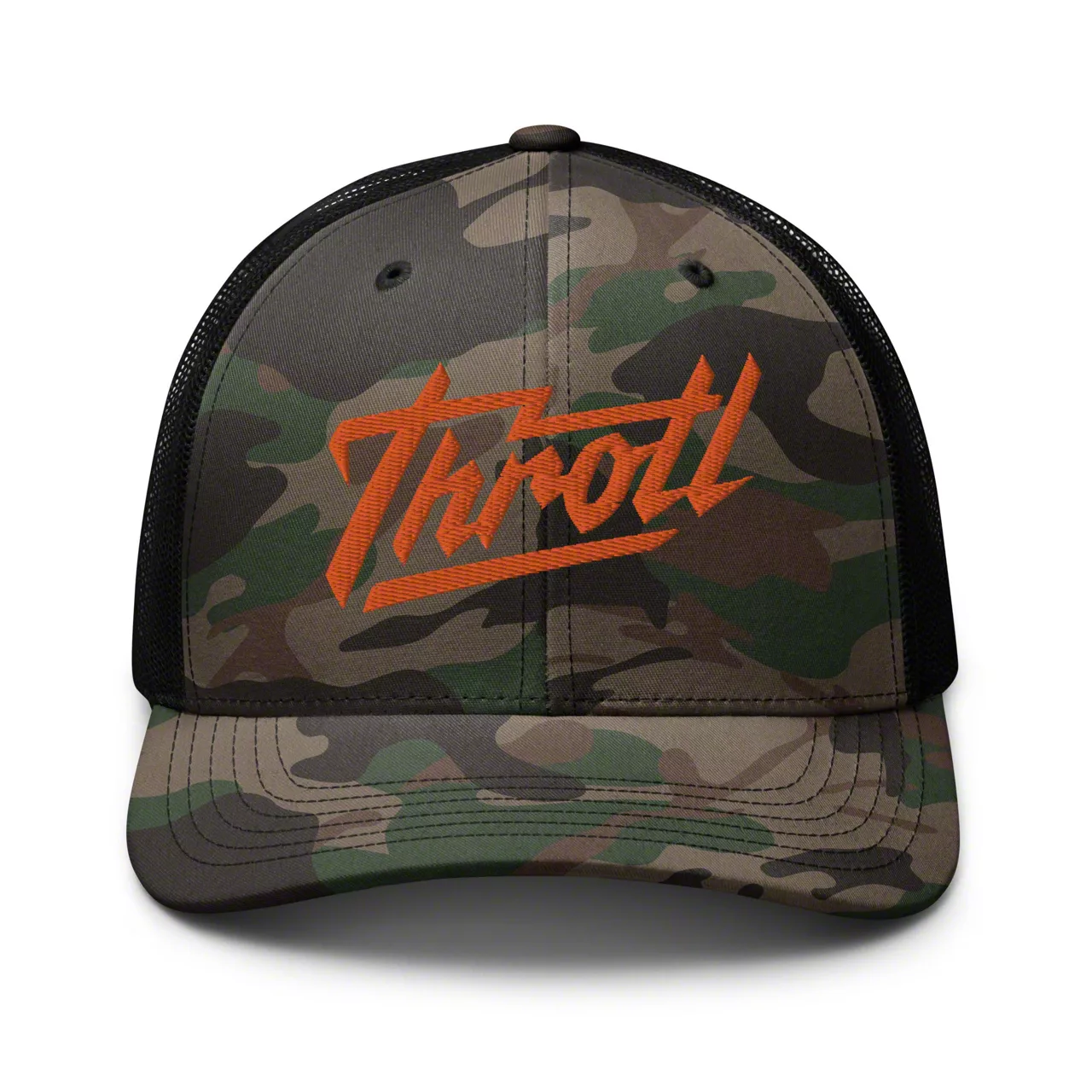 Throtl Throtl Razor Trucker Hat; Camo Orange 9238461_16856