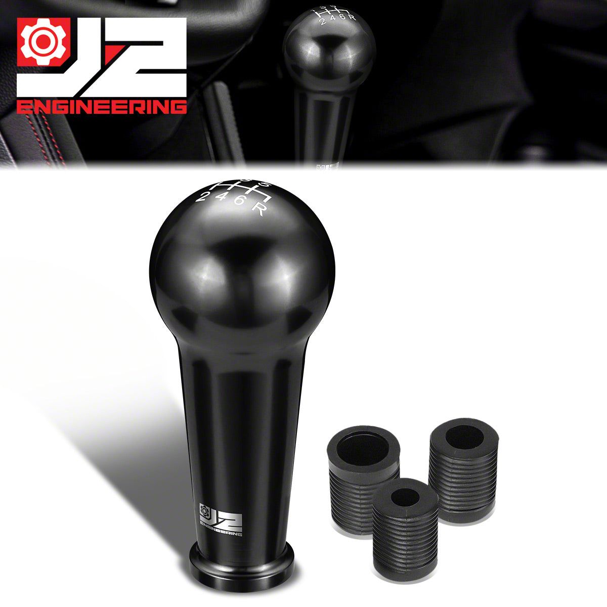 Throtl Universal 6-Speed Ball Teardrop Style Shift Knob; 45mm x 105mm ...